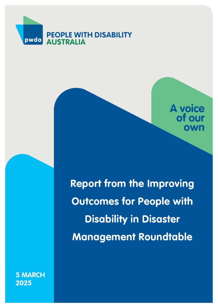 Improving Outcomes for People with Disability in Disaster Management ...